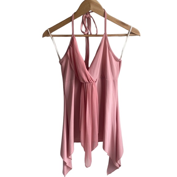 Vixen | Tops | Vixen Pink Flowy Halter Top Large | Poshmark